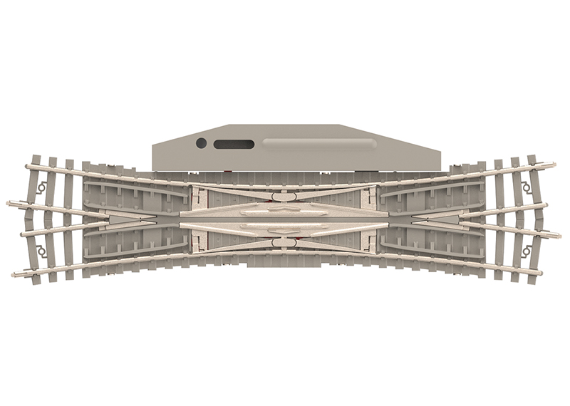 Minitrix Electric Double Slip Switch with Concrete Ties - 15° Length ...