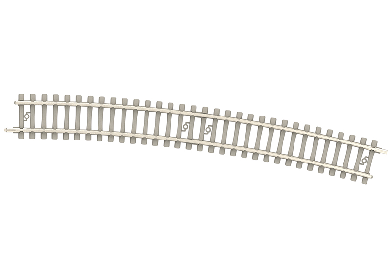 Minitrix Curved Track with Concrete Ties Radius 492.6 mm / 19-3/8 ...