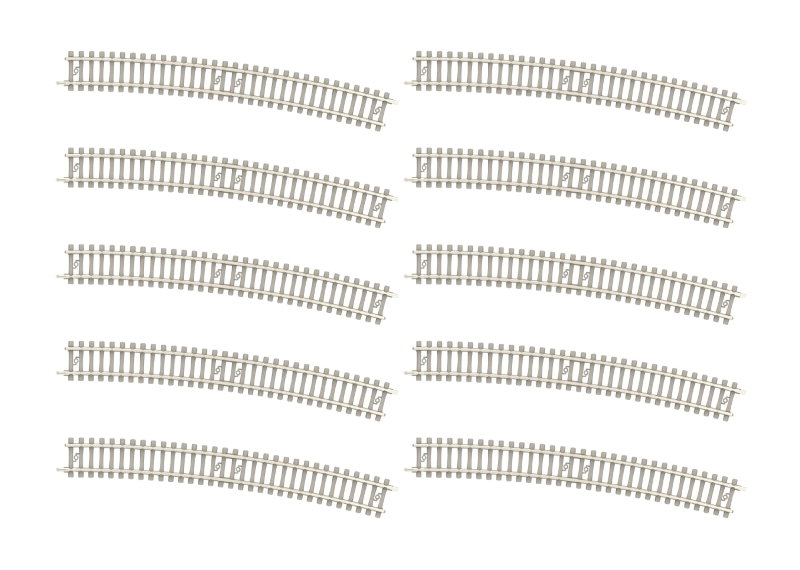 Minitrix Curved Track with Concrete Ties Radius 492.6 mm / 19-3/8 ...