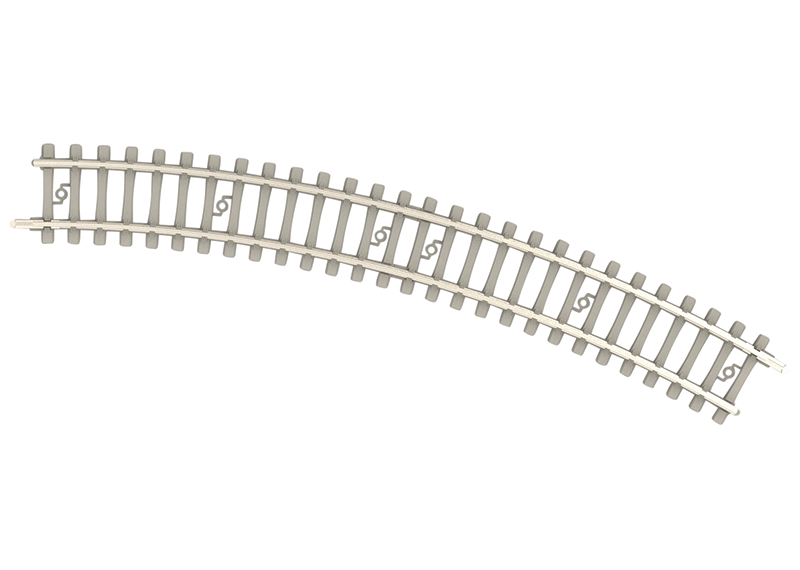 Minitrix Curved Track with Concrete Ties Radius 228.2 mm / 9" | Trix ...
