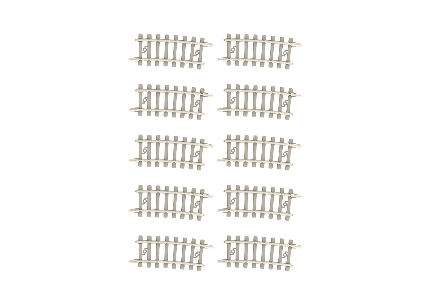 Minitrix Curved Track with Concrete Ties Radius 261.8 mm / 10-5/16 ...